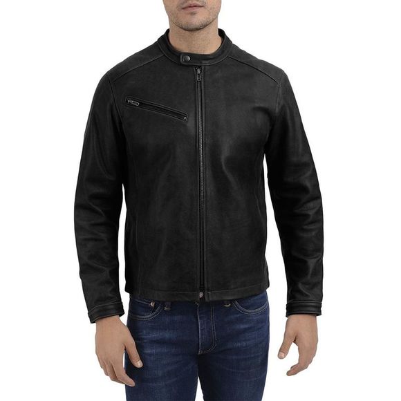 Frye | Jackets & Coats | Frye Mens Modern Cafe Racer Black Leather ...